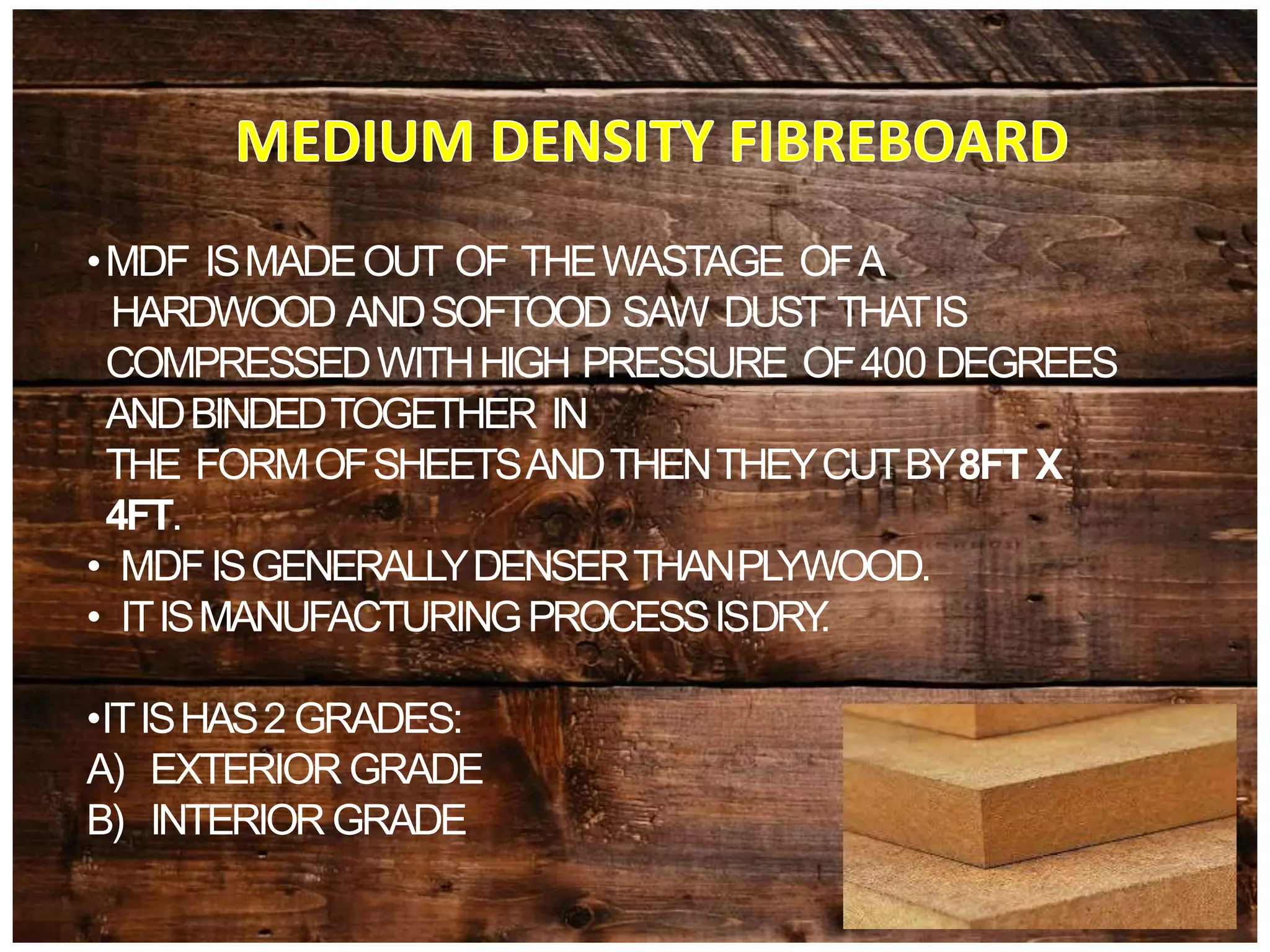 Plyboard & Blockboard in interior design | HDF | MDF | PPTX