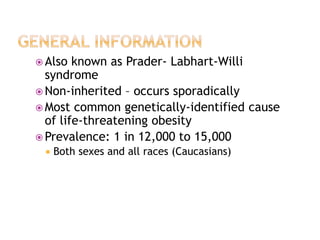 Prader willi syndrome | PPTX