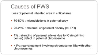Prader Willi syndrome and Genetics and differentials | PPTX