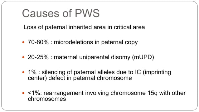 Prader Willi syndrome and Genetics and differentials | PPTX | Genetics ...