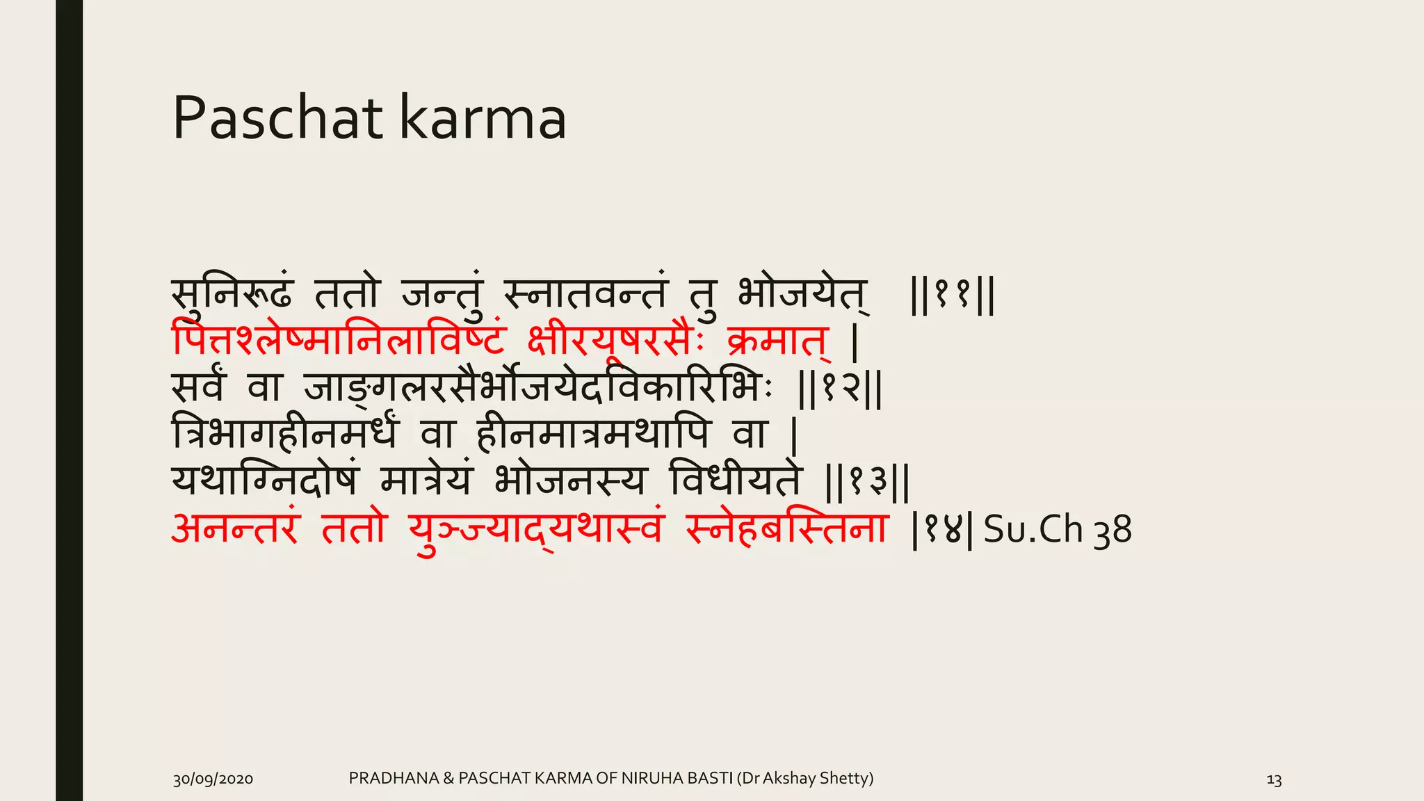 Pradhana karma niruha basti | PPTX