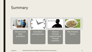 Pradhana karma niruha basti | PPTX