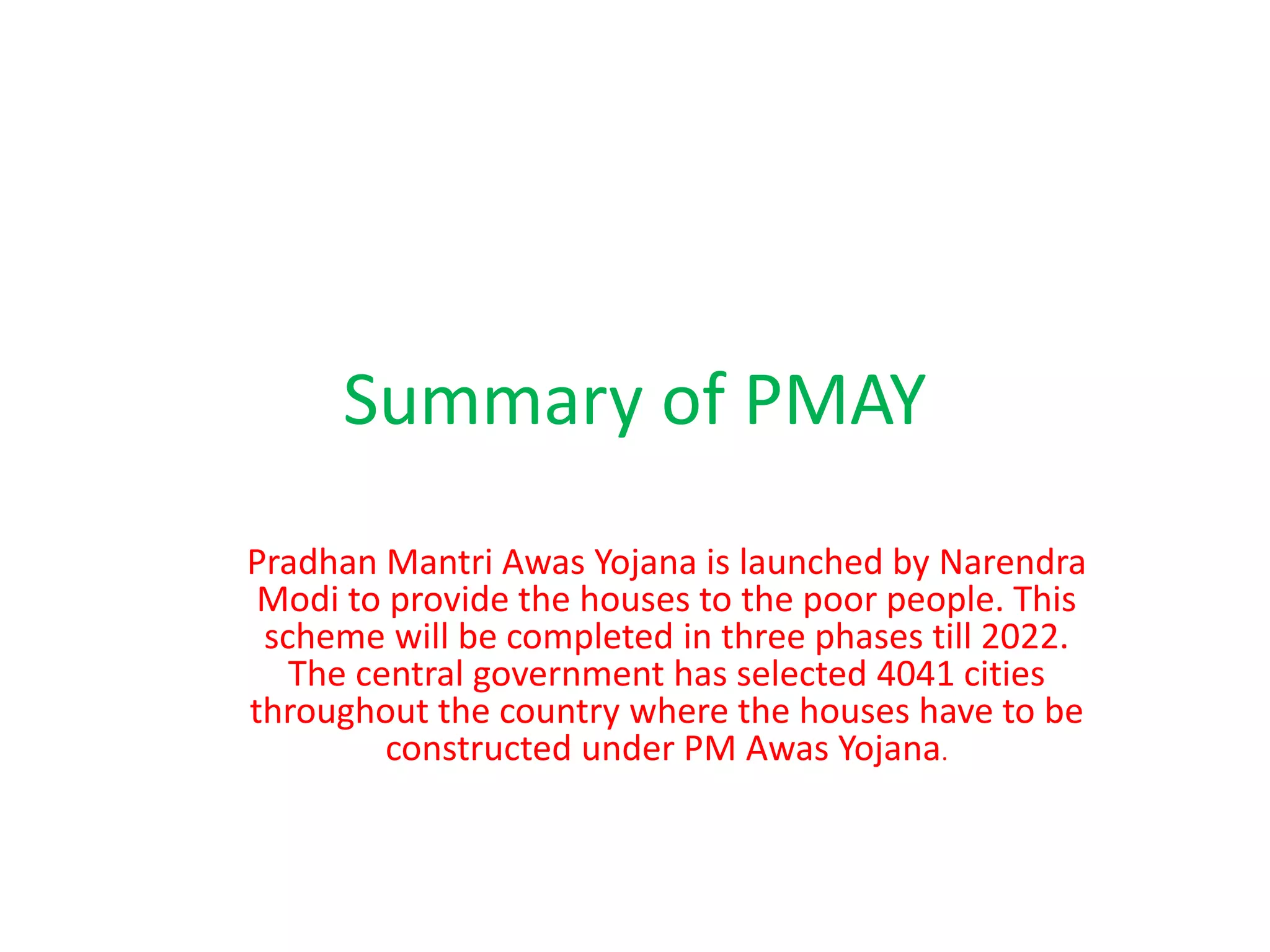 Pradhan mantri awas yojana karnataka | PPT