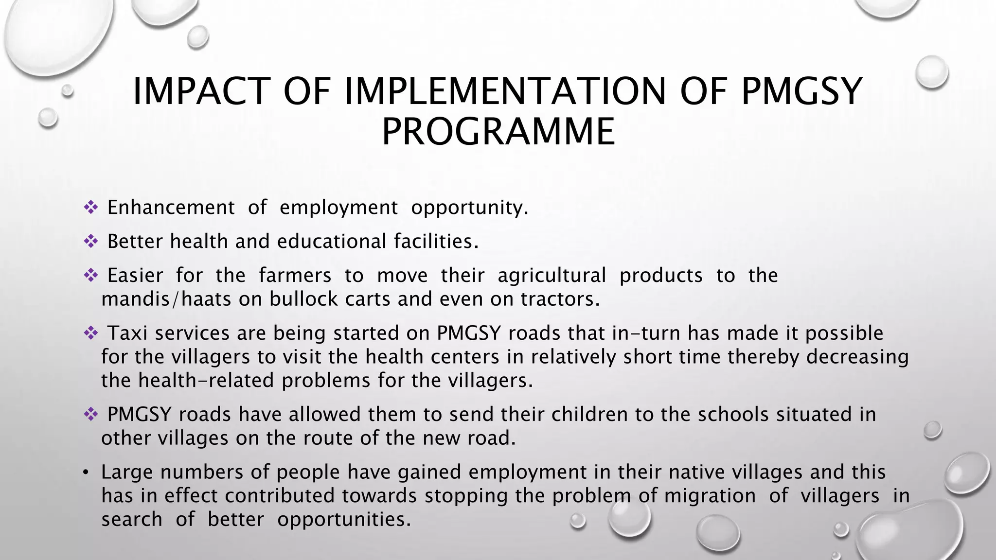 Pradhan mantri gram sadak yojana (pmgsy) | PPTX