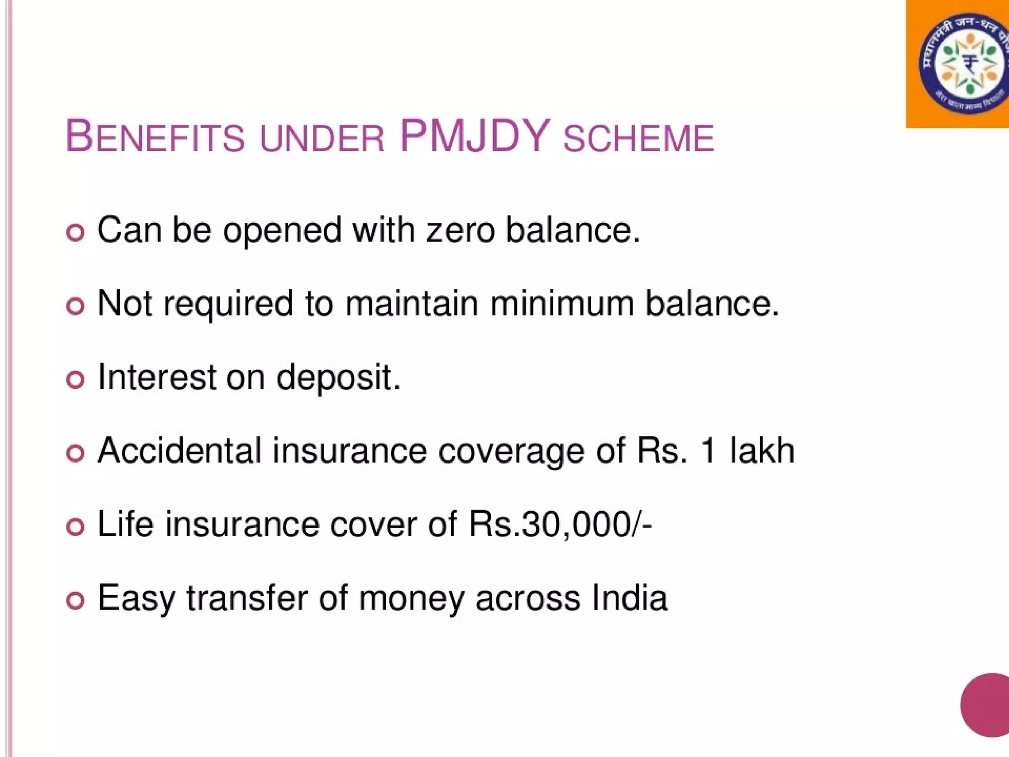 Pradhan mantri jan dhan yojana | PPT
