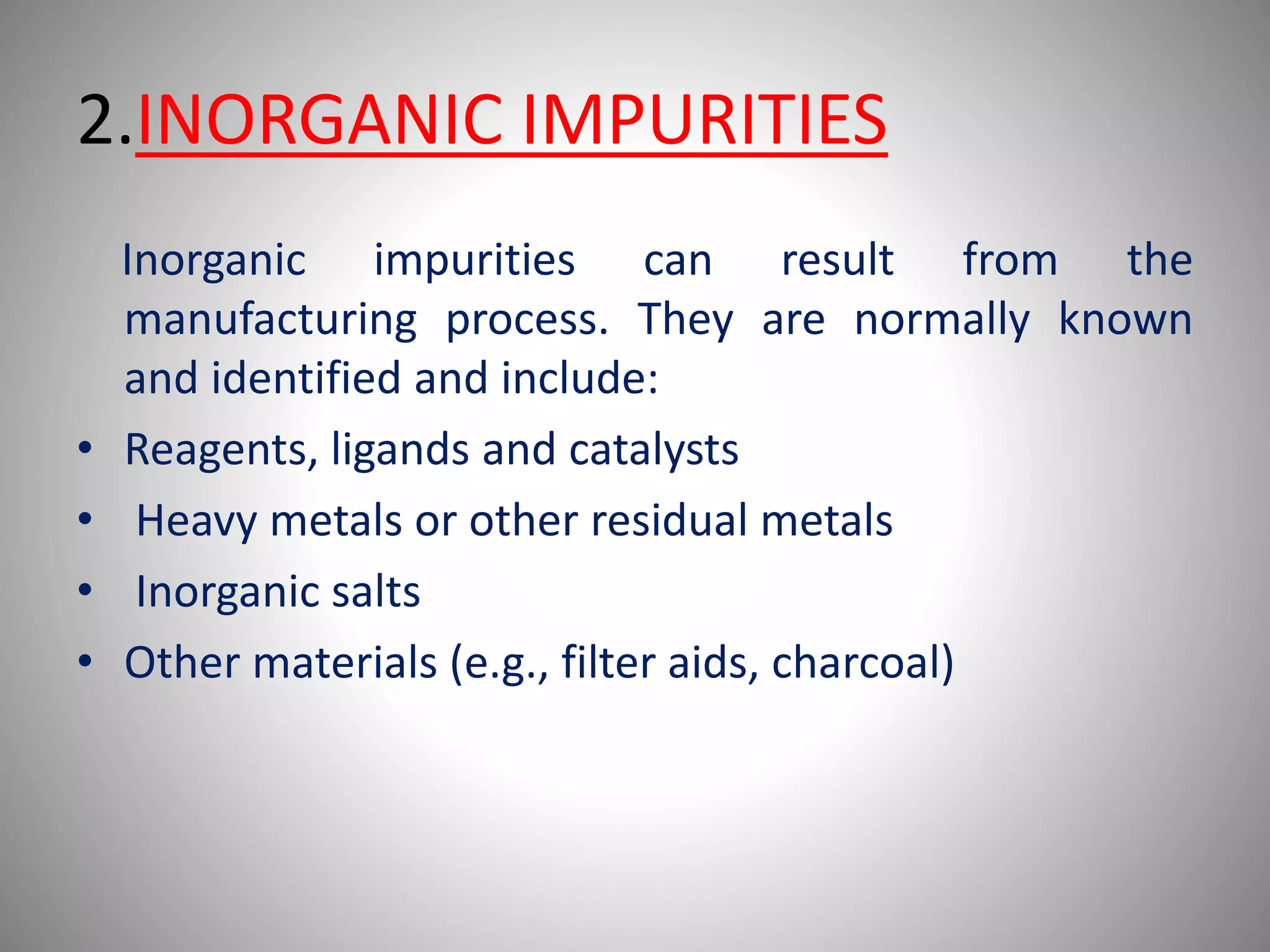 IMPURITIES AND STABILITY STUDIES | PPTX