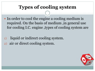 cooling system in ic engine | PPTX