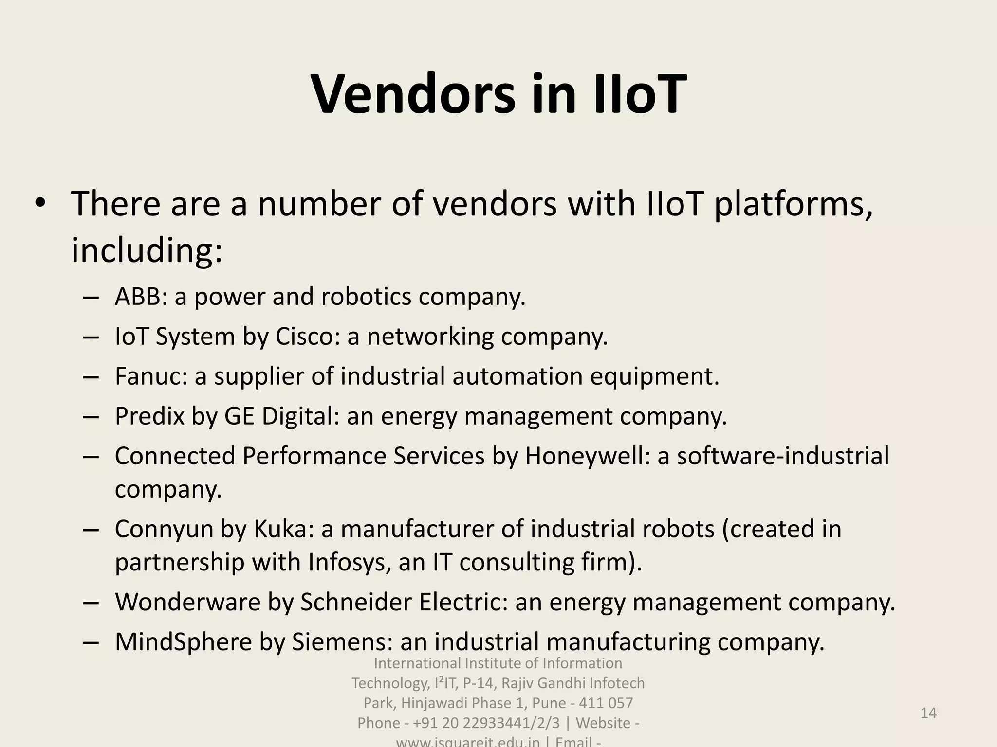 Industrial Internet of Things (IIoT) | PPT