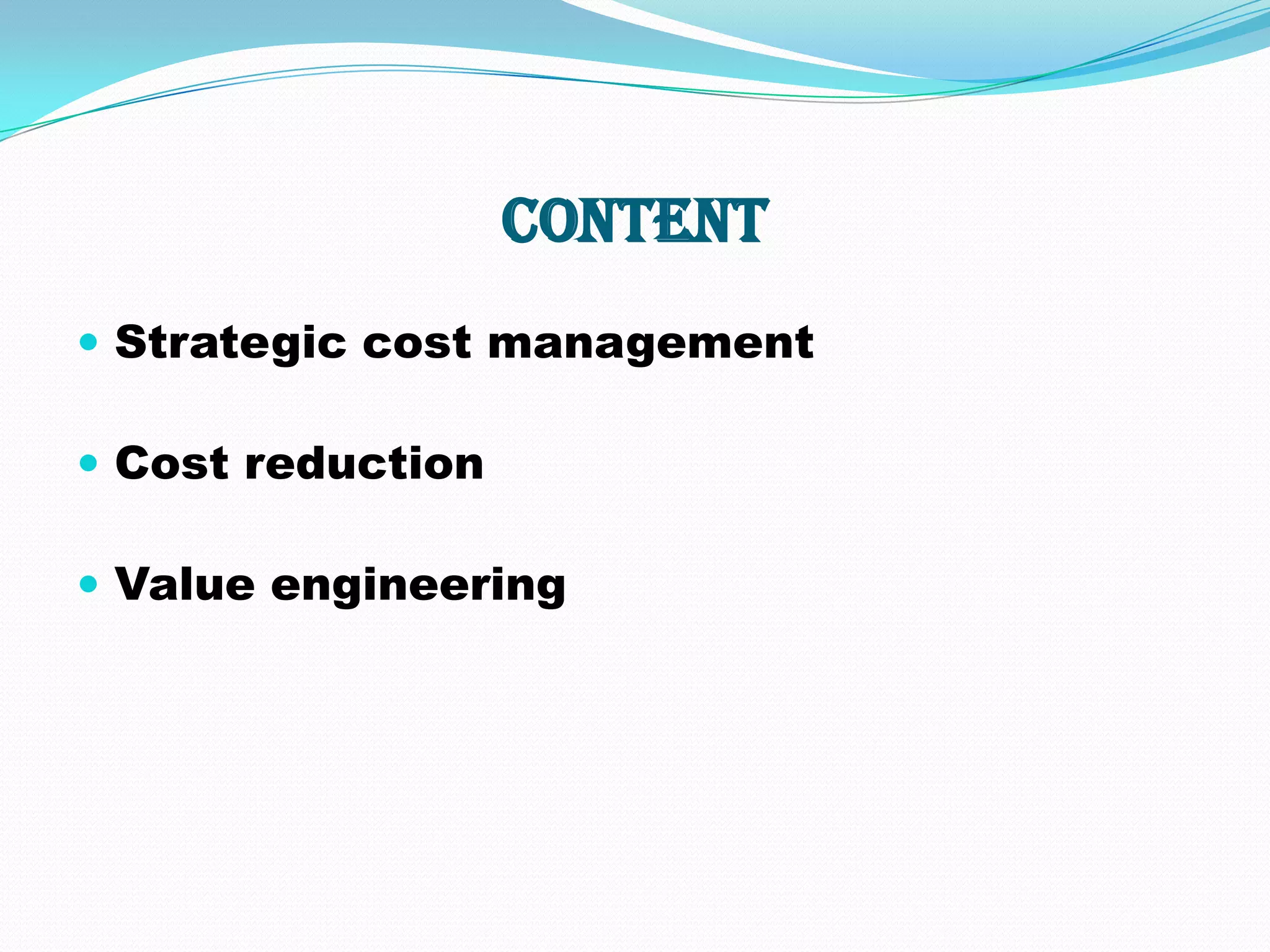 strategic cost analysis | PPTX