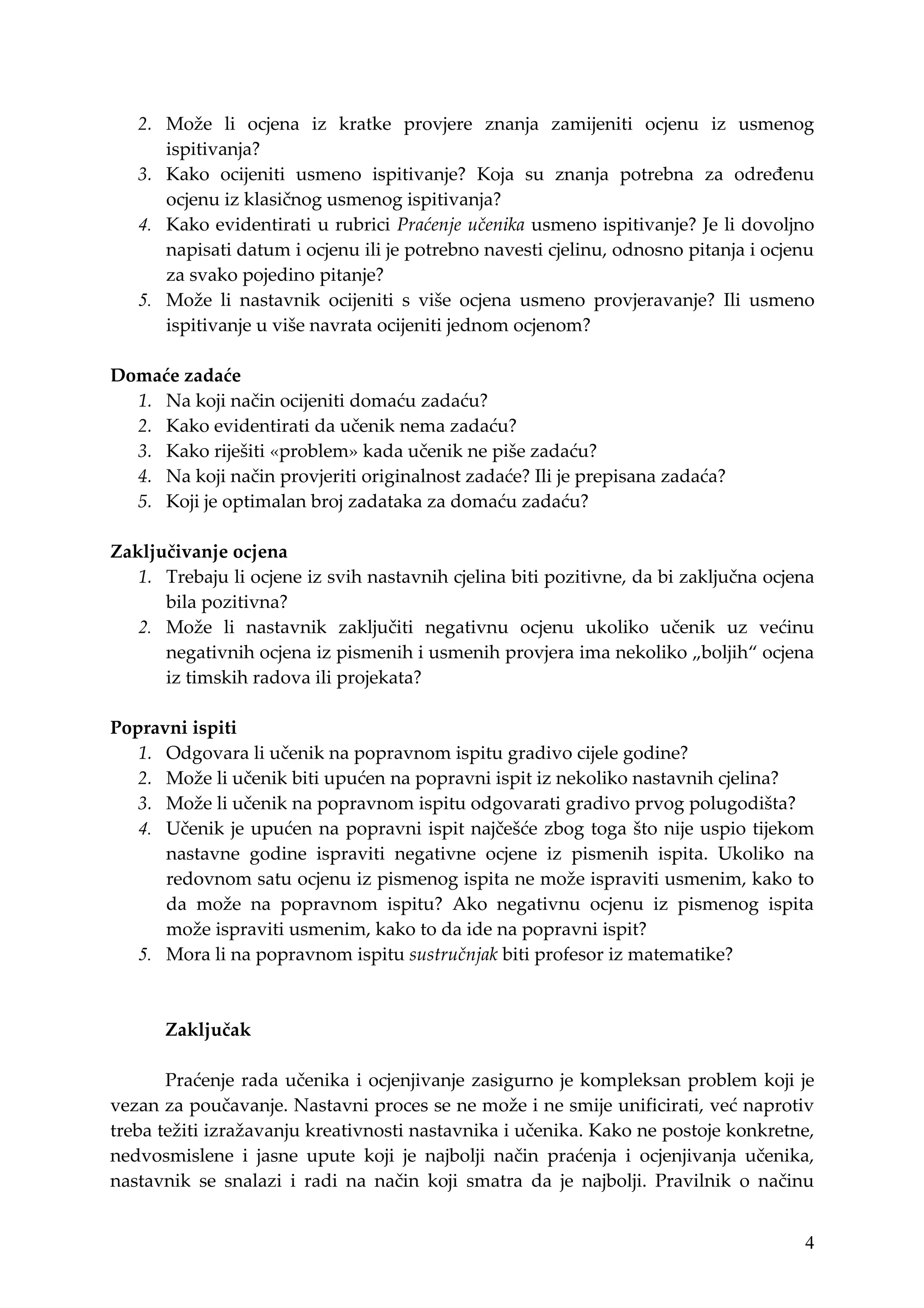 Praćenje i ocjenjivanje učenika | DOC