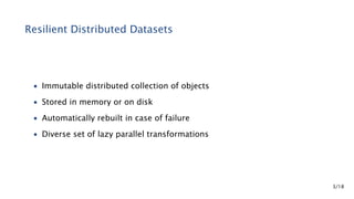 Apache Spark — Fundamentals and MLlib | PPT