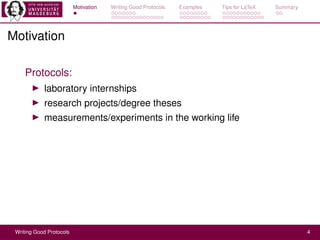 How to Write a Good Protocol | PPT