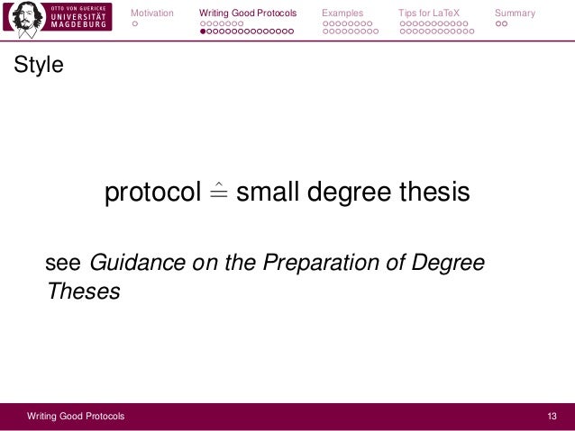 How to Write a Good Protocol