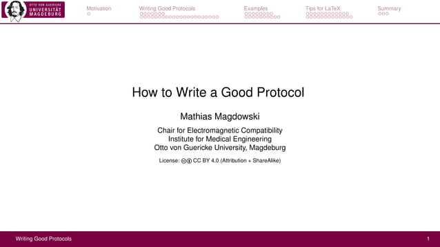 How to Write a Good Protocol (2025 IEEE Workshop) | PDF
