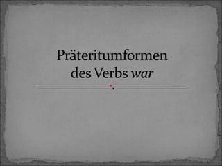 Praeteritumformen | PPS