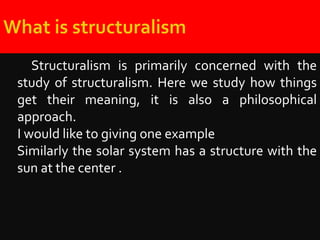 difference between structuralism and post structuralism | PPTX