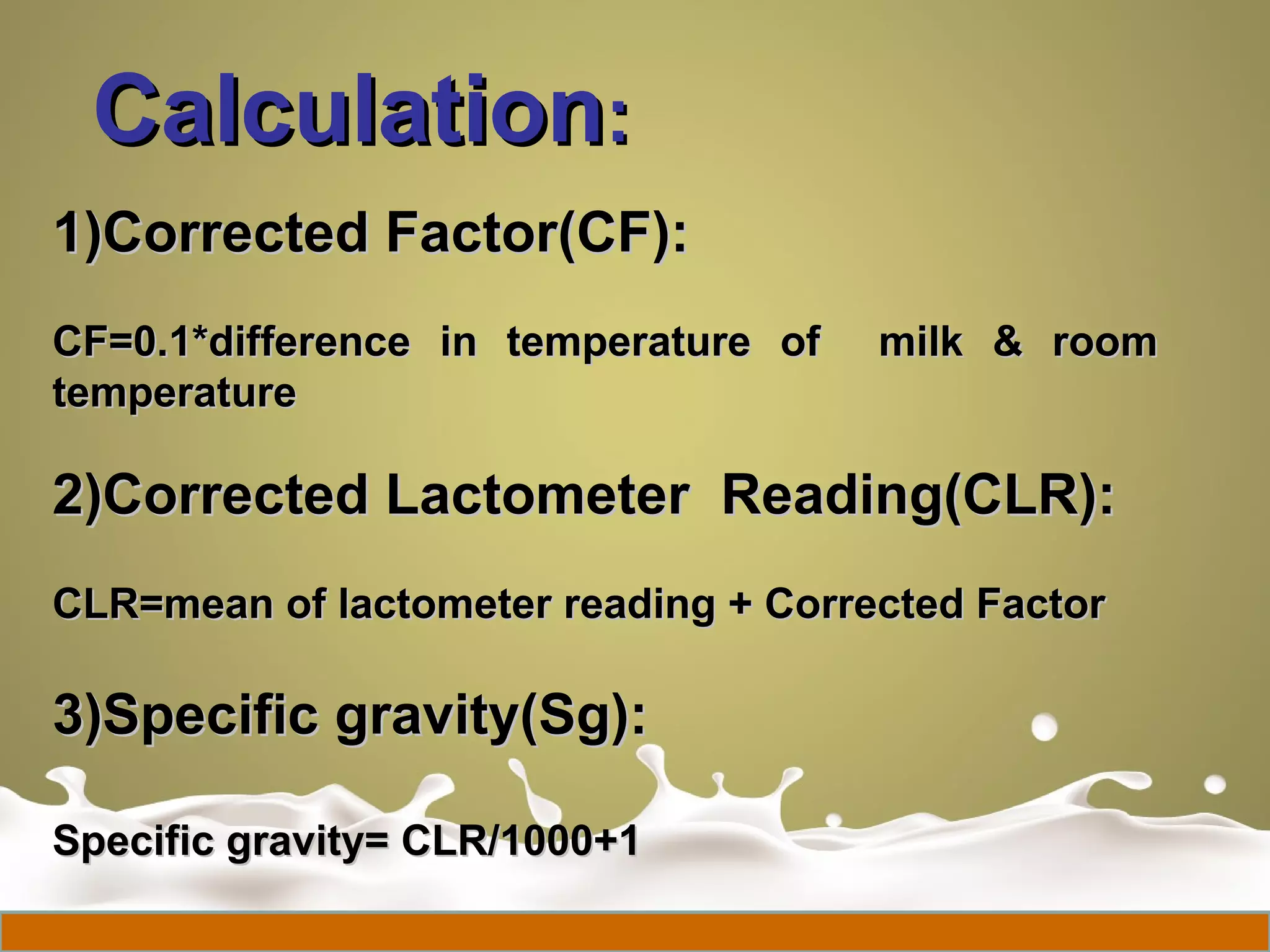 Adulteration And Detection Test On Milk Ppt