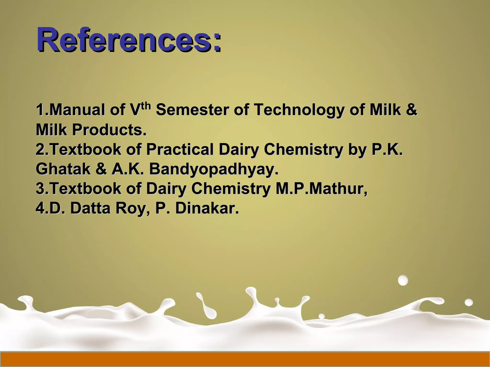 Adulteration And Detection Test On Milk Ppt