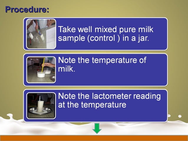 Adulteration And Detection Test On Milk Ppt
