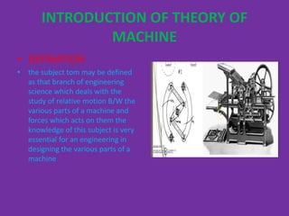 theory of machine part 1 | PPT