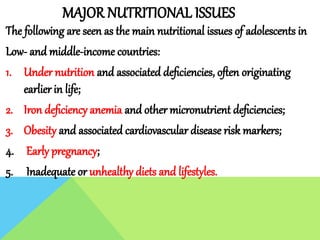 NUTRITIONAL PROBLEMS, CHANGES NEEDED TO PREVENT MALNUTRITION | PPTX