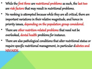 NUTRITIONAL PROBLEMS, CHANGES NEEDED TO PREVENT MALNUTRITION | PPTX