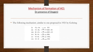 Hydrogen - Chlorine Chain Reaction | PPTX