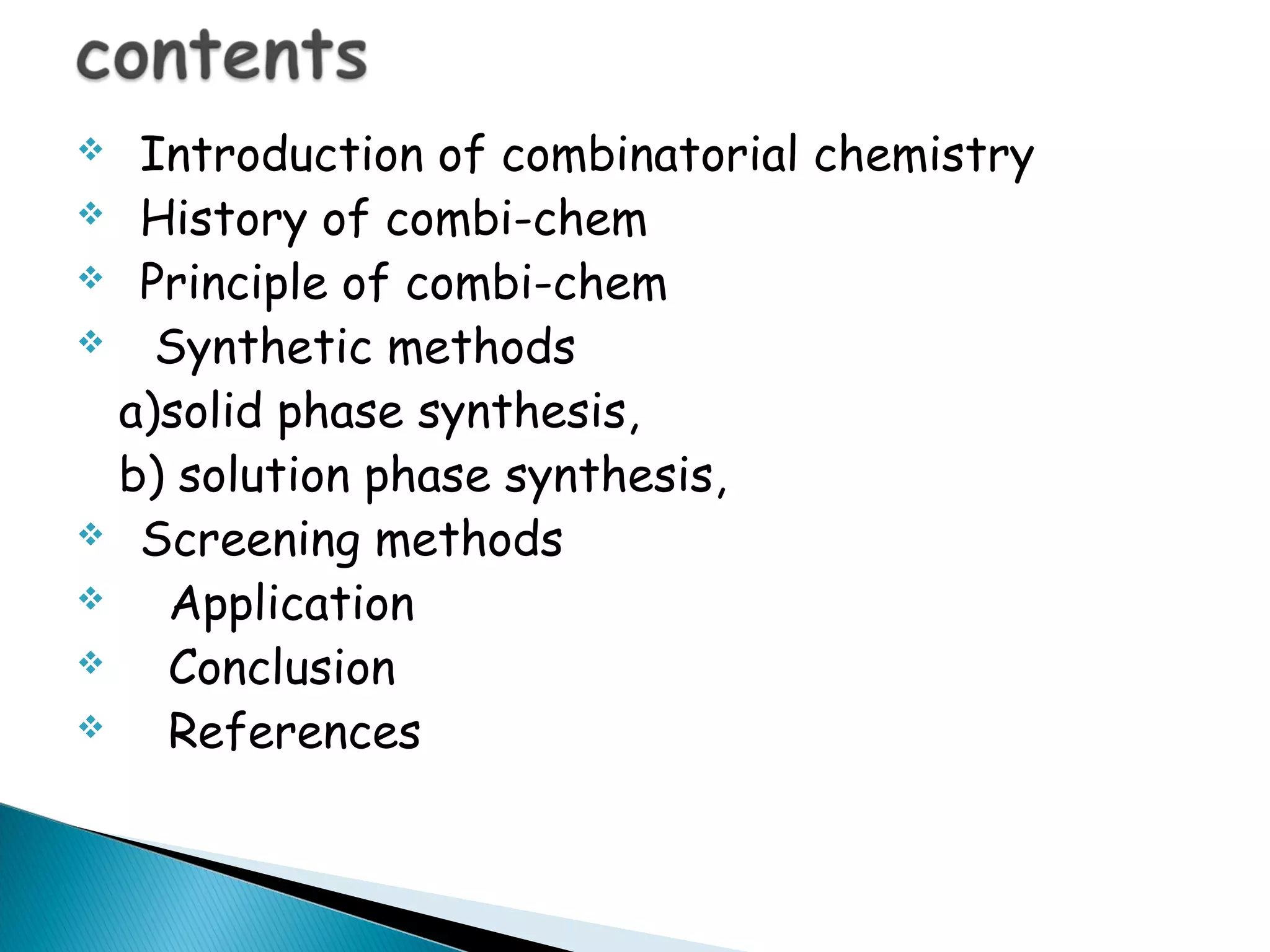 Combinatorial chemistry | PPT
