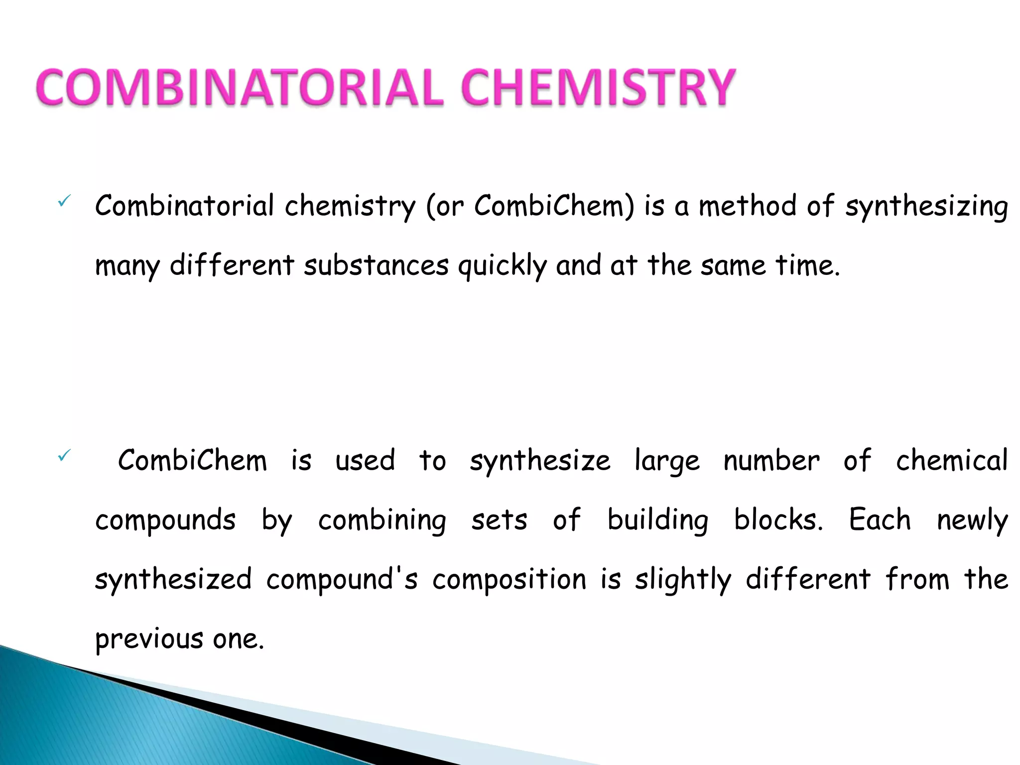Combinatorial chemistry | PPT