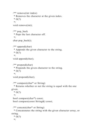 #pragma once#include iostreamclass String { private .docx