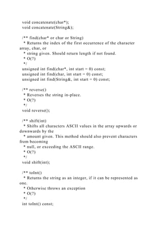 #pragma once#include iostreamclass String { private .docx