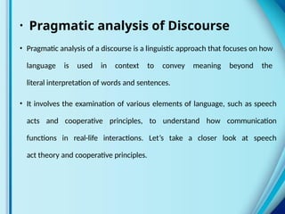 Pragmatic Analysis of Discourse Analysis.pptx