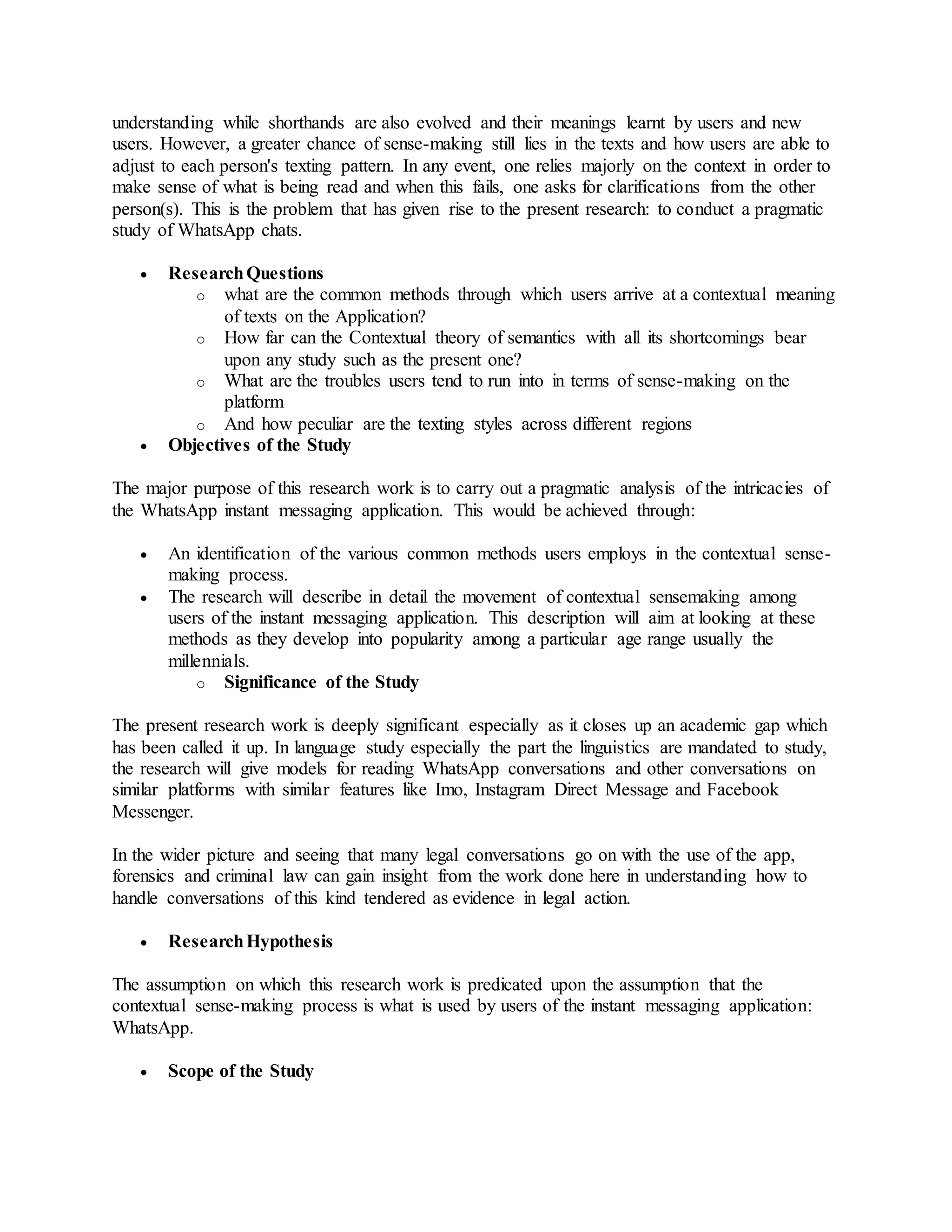 Pragmatic Analysis Of Whatsapp Chats Docx