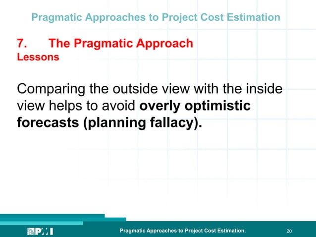 Pragmatic Approaches To Project Costs Estimation Pdf Business Business And Finance