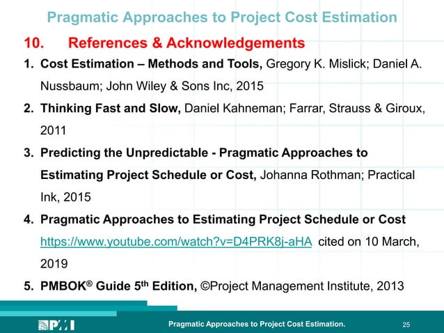 Pragmatic Approaches To Project Costs Estimation Pdf Business Business And Finance