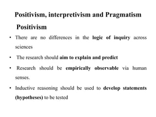 Pragmatic approach to research | PPTX