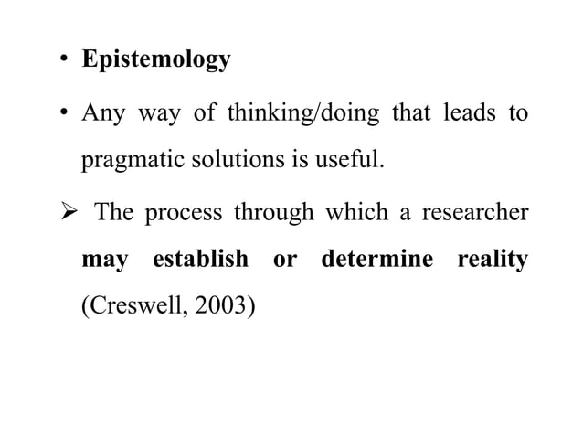Pragmatic approach to research | PPTX