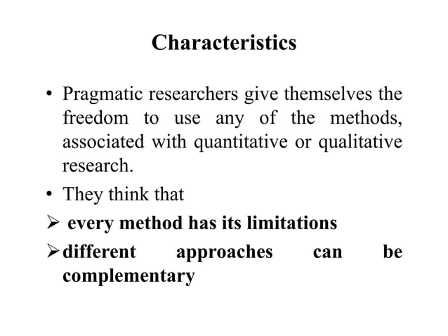 Pragmatic approach to research | PPTX