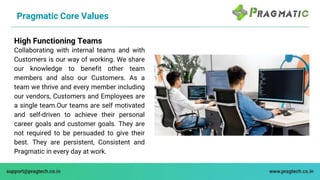 Pragmatic Core Values | PPTX | Business | Business and Finance