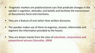 Pragmatic Markers. | PPTX