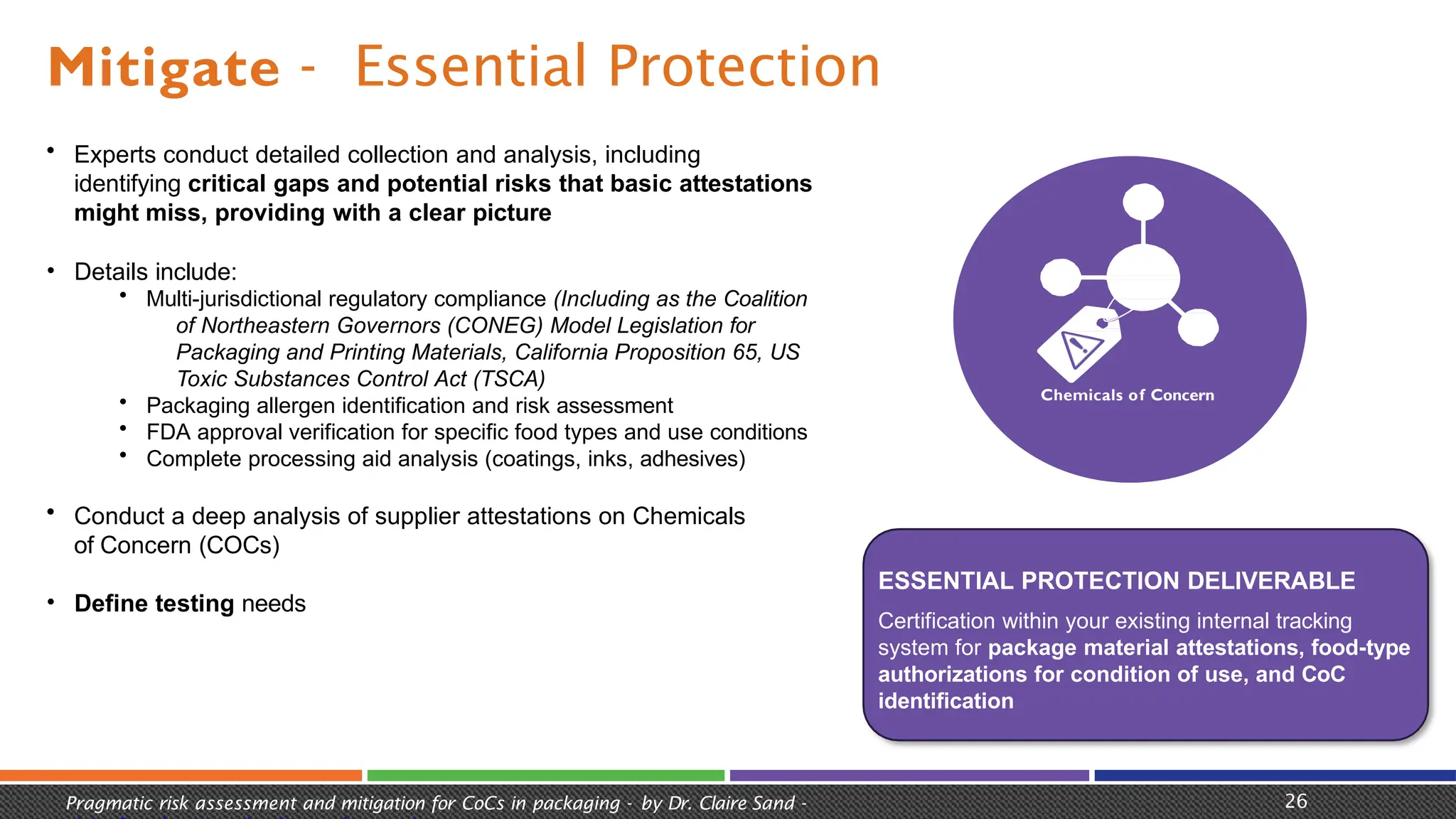 Pragmatic risk assessment and mitigation for chemicals of concern in ...