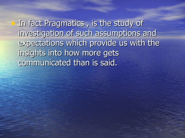 Pragmatics | PPT