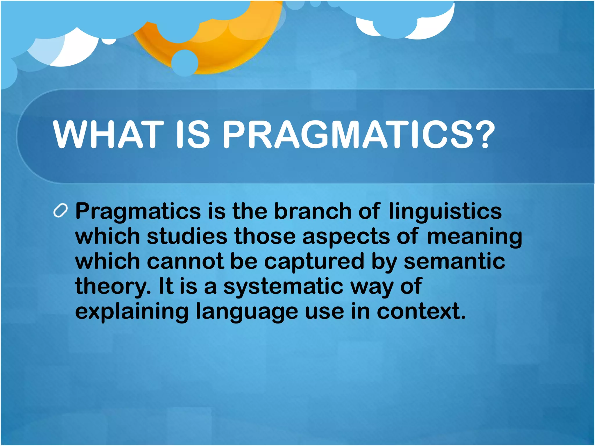 Pragmatics (Speech Acts) | PPTX | Law