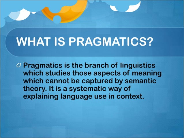 Pragmatics (Speech Acts) | PPTX | Law