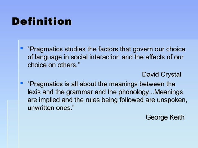Pragmatics | PPT