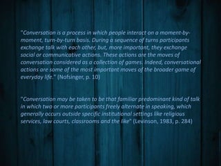 Pragmatics: Conversation and Preference Structure | PPTX