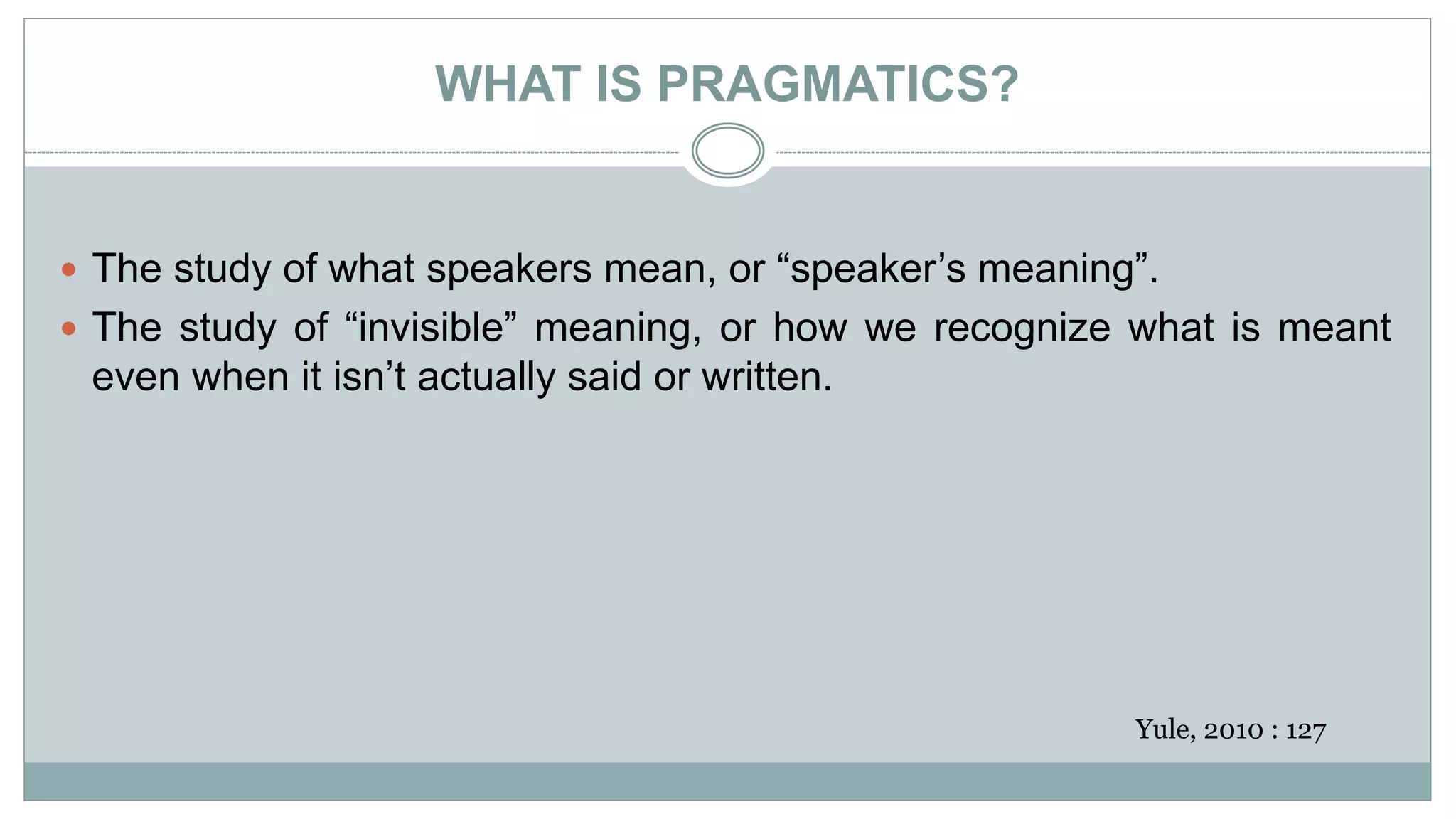 Pragmatics | PPTX