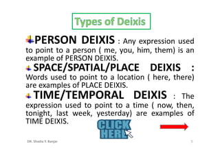 Pragmatics deixisan1 | PPT
