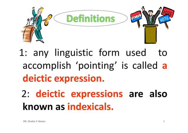 Pragmatics: Deixis And Distance By Dr.Shadia.Pptx