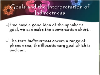 Pragmatics and indirectness | PPT